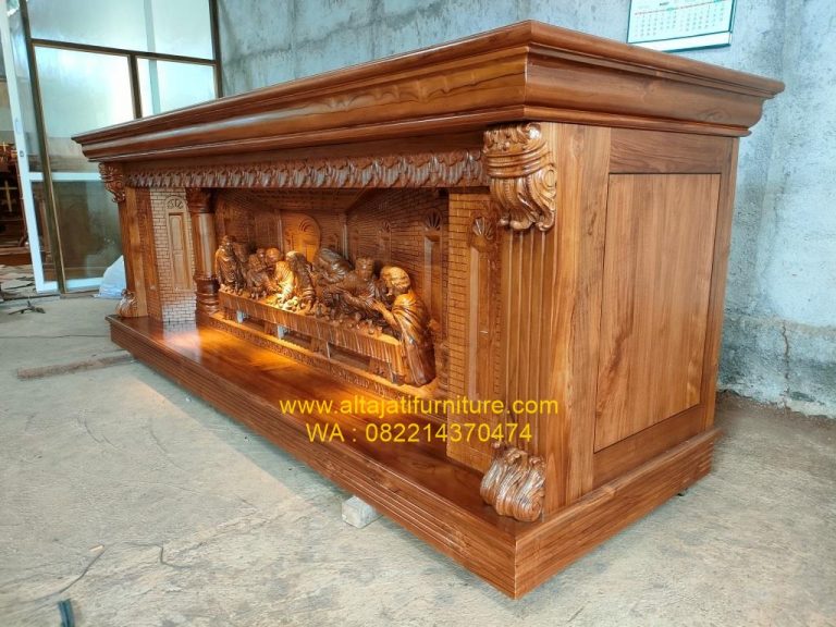 Meja Altar Utama Gereja Katolik | Alta Jati Furniture
