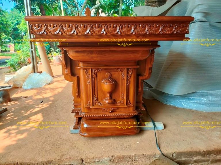 Meja Altar Ukiran Perjamuan Paroki Onekore Ende NTT | Alta Jati Furniture