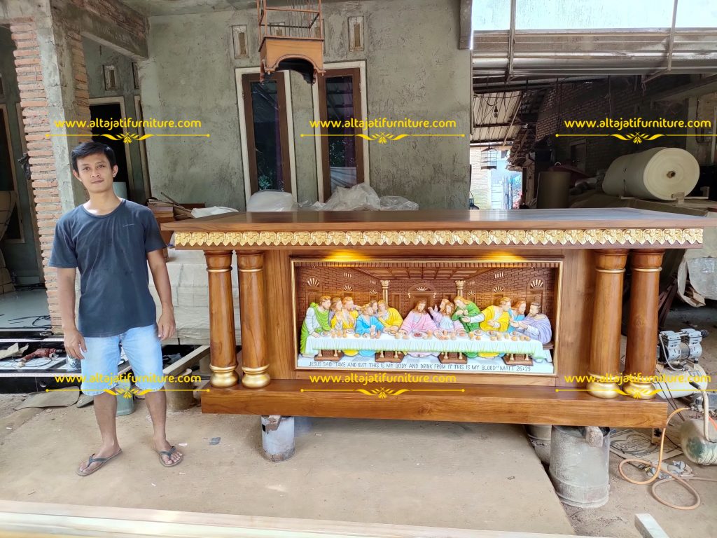 Meja Altar Jati Ukiran Perjamuan | Alta Jati Furniture