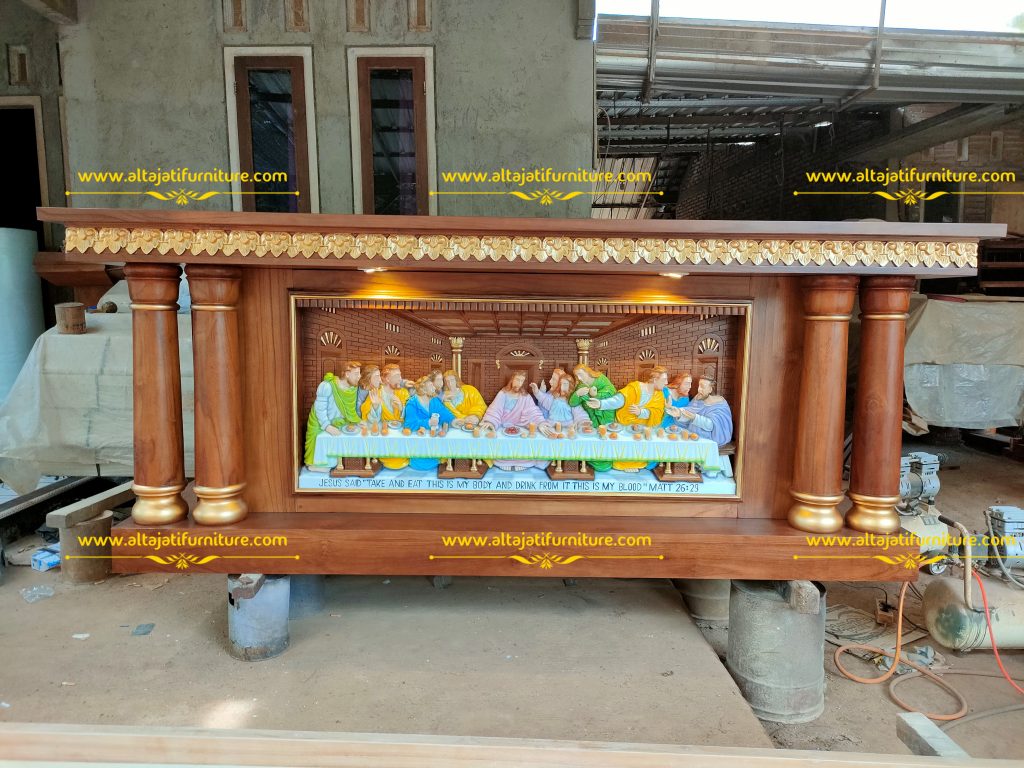 Meja Altar Jati Ukiran Perjamuan | Alta Jati Furniture