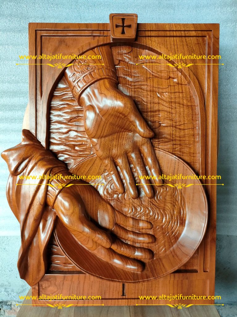 Ukiran Perhentian Jalan Salib Yesus | Alta Jati Furniture